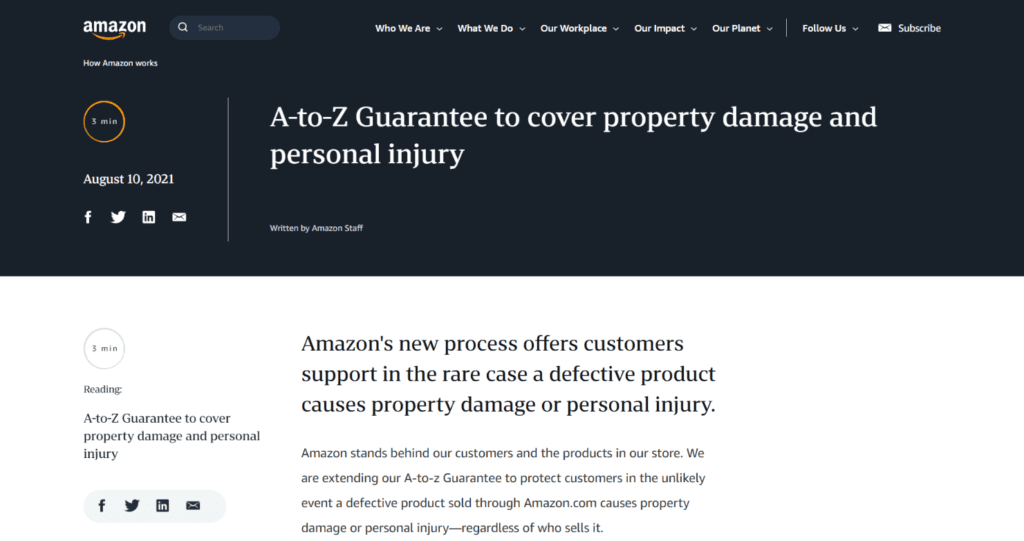 Amazon Product Liability Insurance: The Latest Changes to The A-to-Z ...